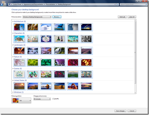 Windows 7 – Appearance and Personalization Options